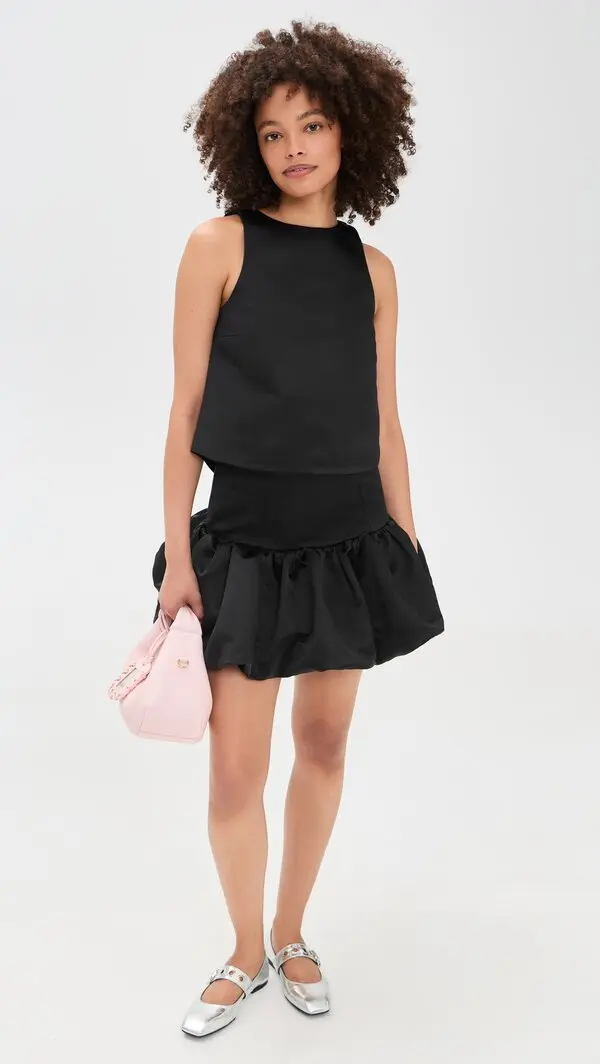 GANNI Duchesse Satin Open Back Top