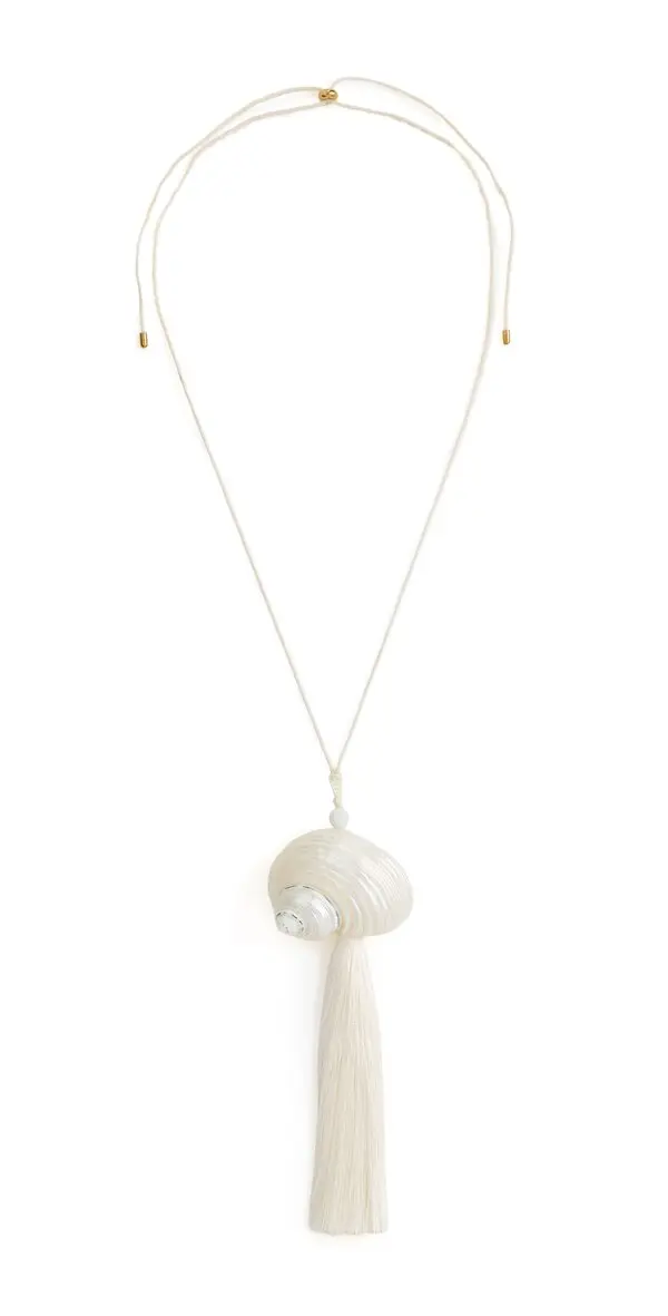 MAYAMAR Tassel Shell Necklace - Ivory