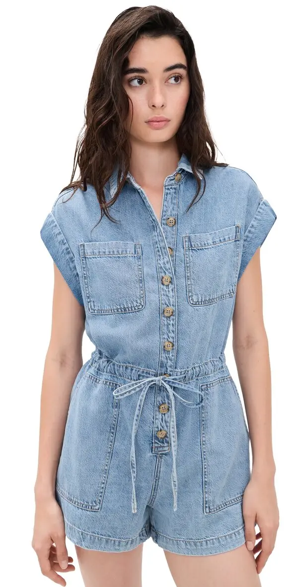 Paige Maliah Denim Romper - Revolution