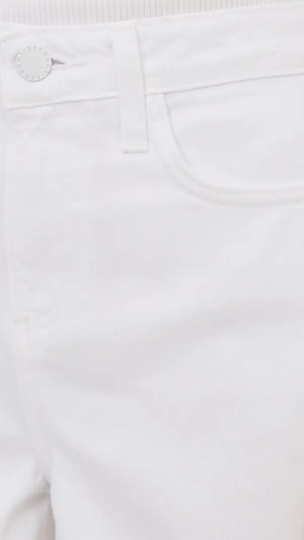 L'Agence Lissania Denim Shorts - Blanc