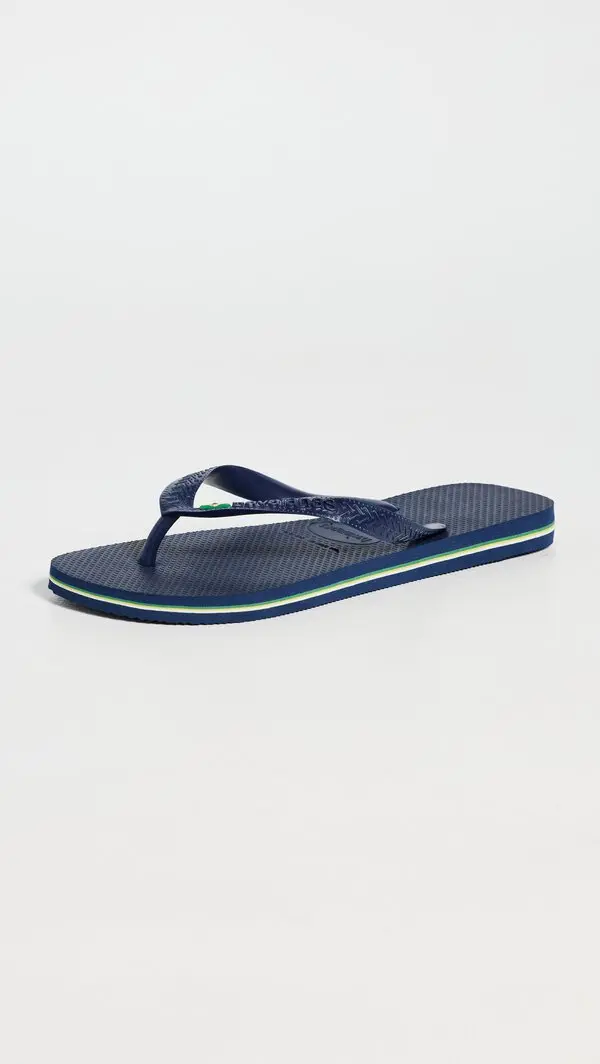 Havaianas Brazil Flip Flops - Navy Blue