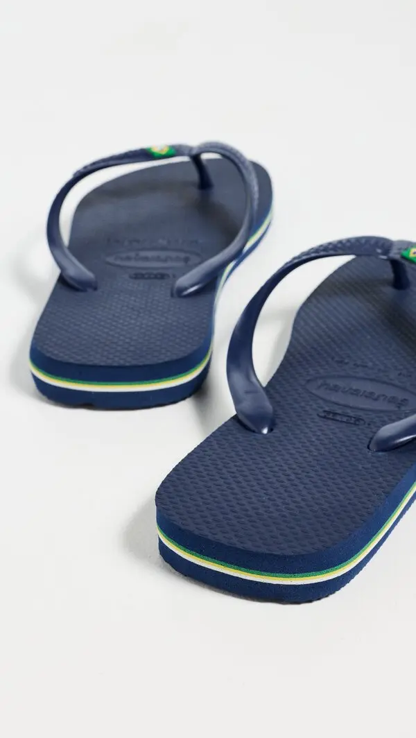 Havaianas Brazil Flip Flops - Navy Blue
