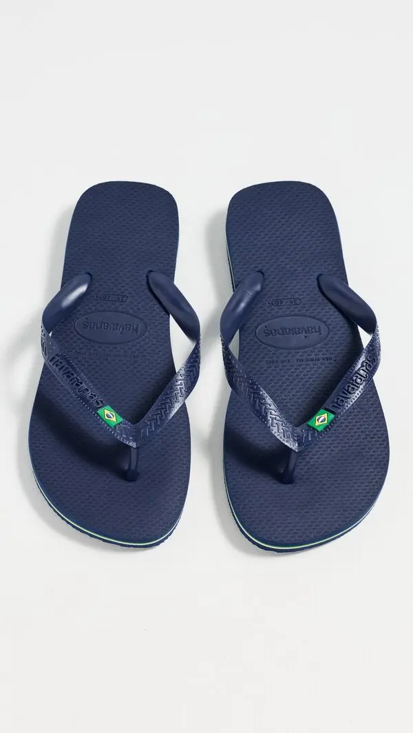 Havaianas Brazil Flip Flops - Navy Blue