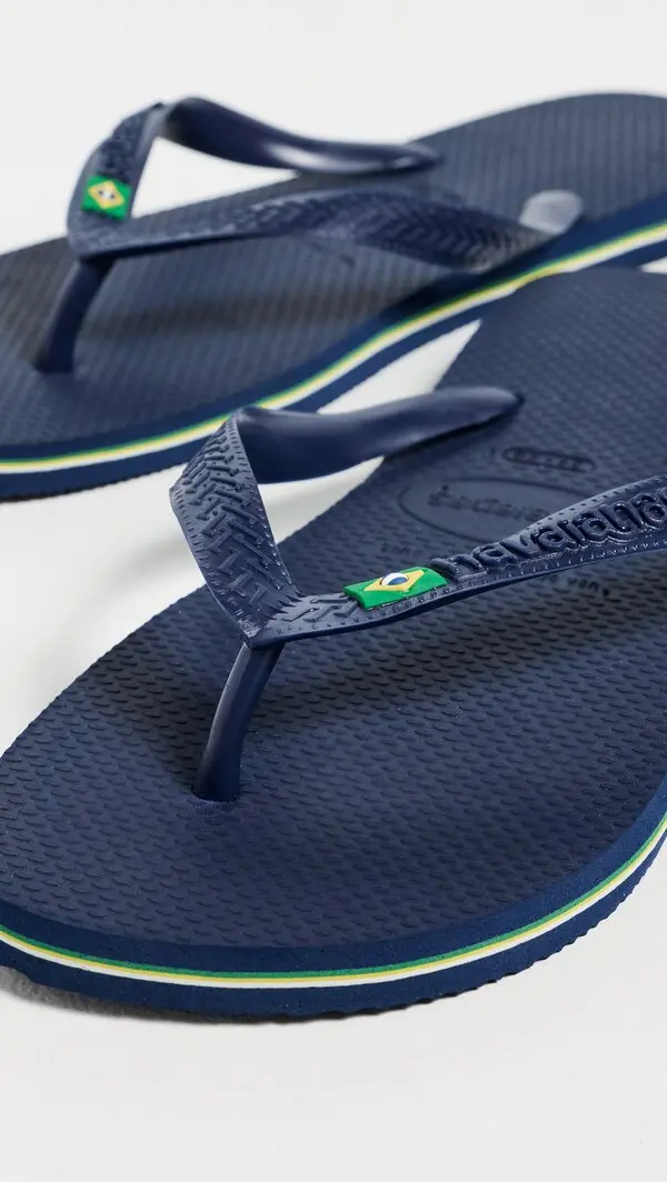 Havaianas Brazil Flip Flops - Navy Blue
