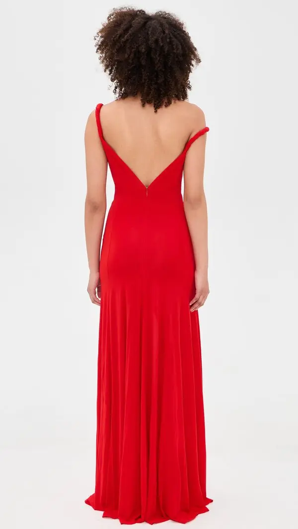 Alice + Olivia Noelia Twist Strap Maxi Dress - Chili Pepper