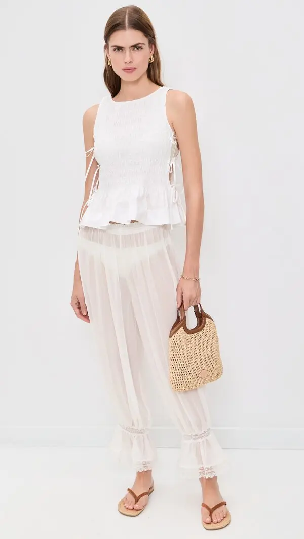 Caroline Constas Luella Lace Trimmed Pants