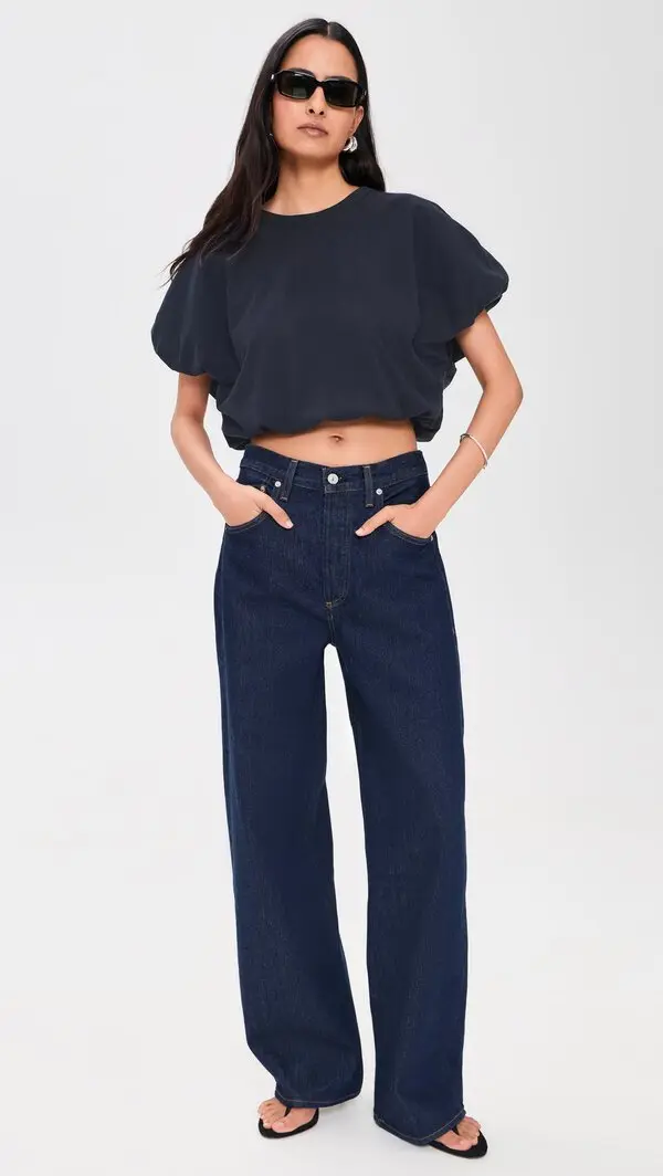 Citizens Of Humanity Gia Bubble Tee - Navy