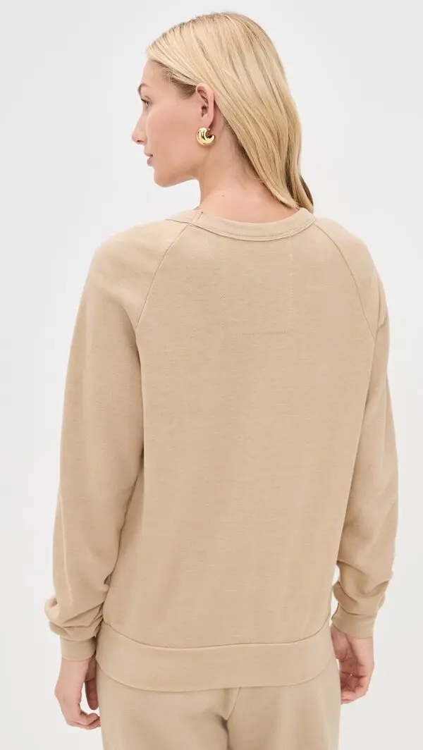 Aviator Nation Logo Crewneck Sweatshirt - Sand