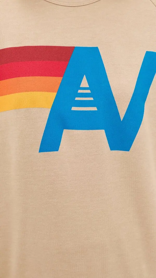 Aviator Nation Logo Crewneck Sweatshirt - Sand