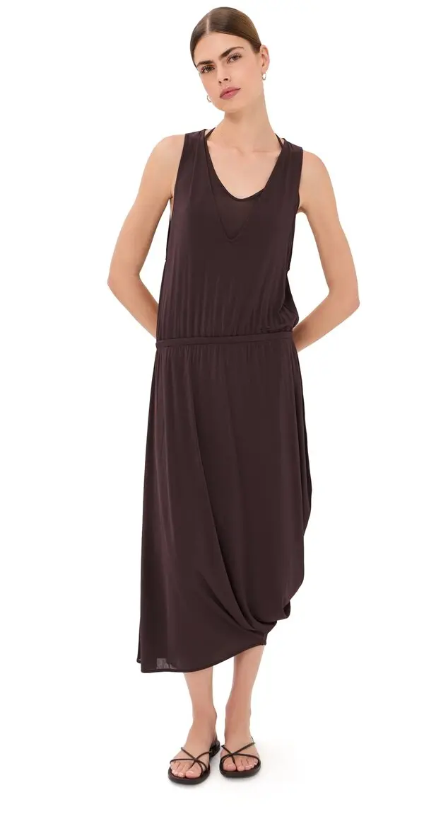 LEMAIRE Double Layer Drape Dress - Fig