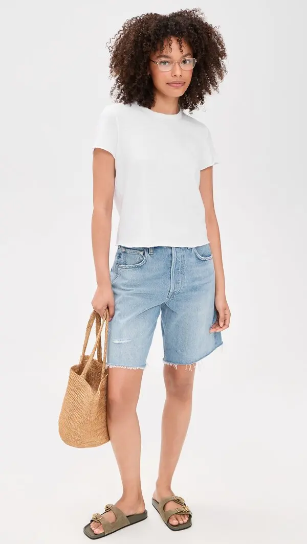 JAMES PERSE Slub Jersey Shrunken Tee