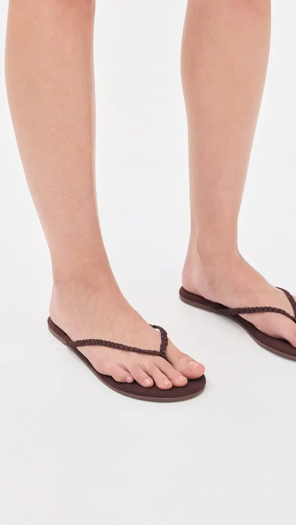 Tkees Lily Braid Sandals - Bourbon