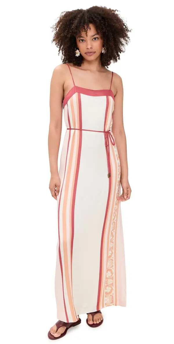 KIVARI Lilia Maxi Dress - Pink Brown