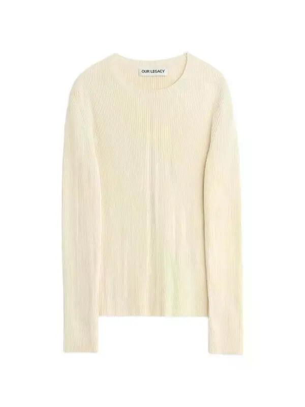 Our Legacy Ribbed Knit Sweater - Neutrals