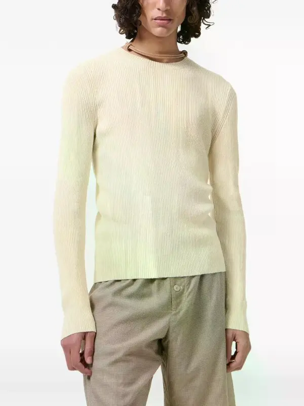 Our Legacy Ribbed Knit Sweater - Neutrals
