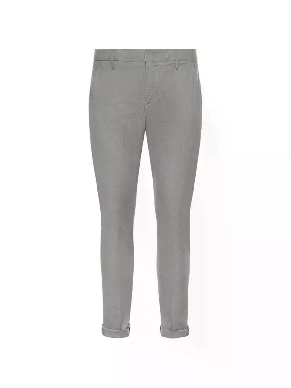 DONDUP Slub-texture Turn-up Trousers