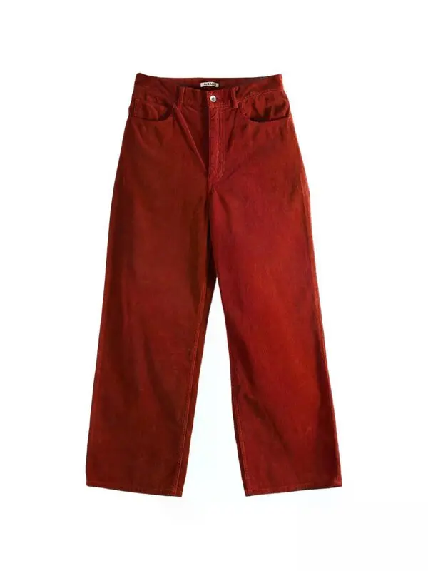 Auralee Corduroy Straight-leg Trousers - Red