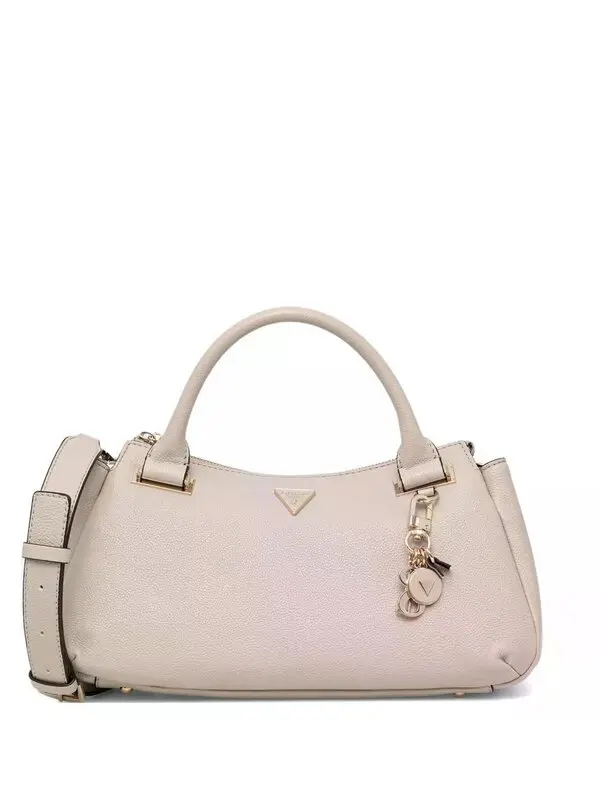 Guess Evie Pebbled Logo-plaque Tote Bag - Neutrals