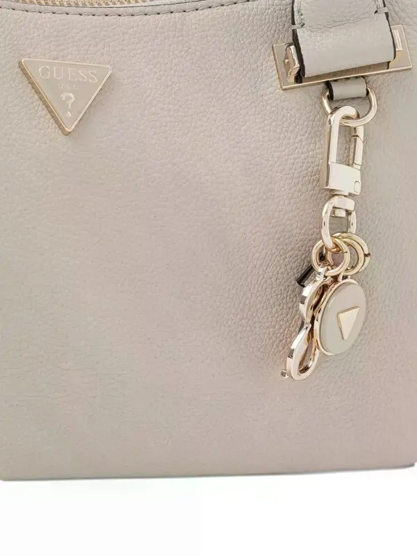 Guess Evie Pebbled Tote Bag With Logo Plaque