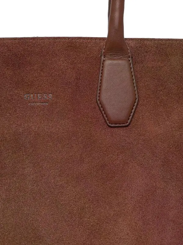 Guess Suede-panel Tote Bag