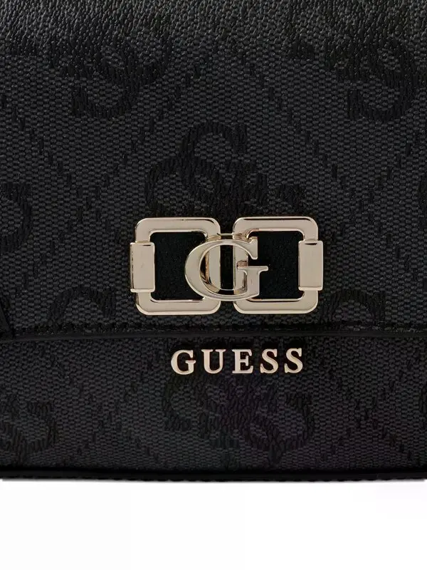 Guess Karnilla Monogram Shoulder Bag - Black