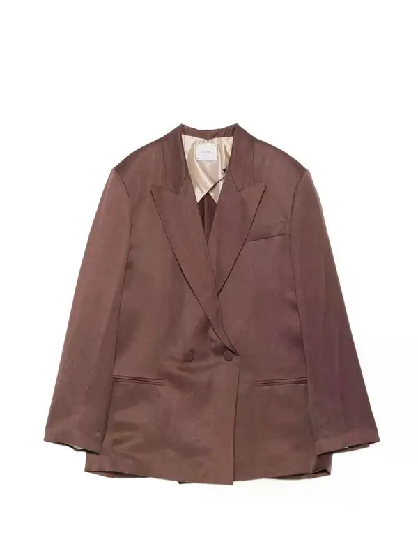 ALYSI Double-breasted Blazer - Brown