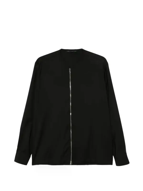 LOW BRAND Zip-up V-neck Shirt