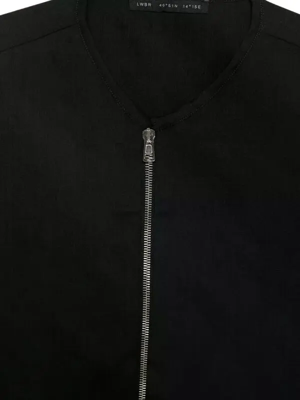 LOW BRAND Zip-up V-neck Shirt
