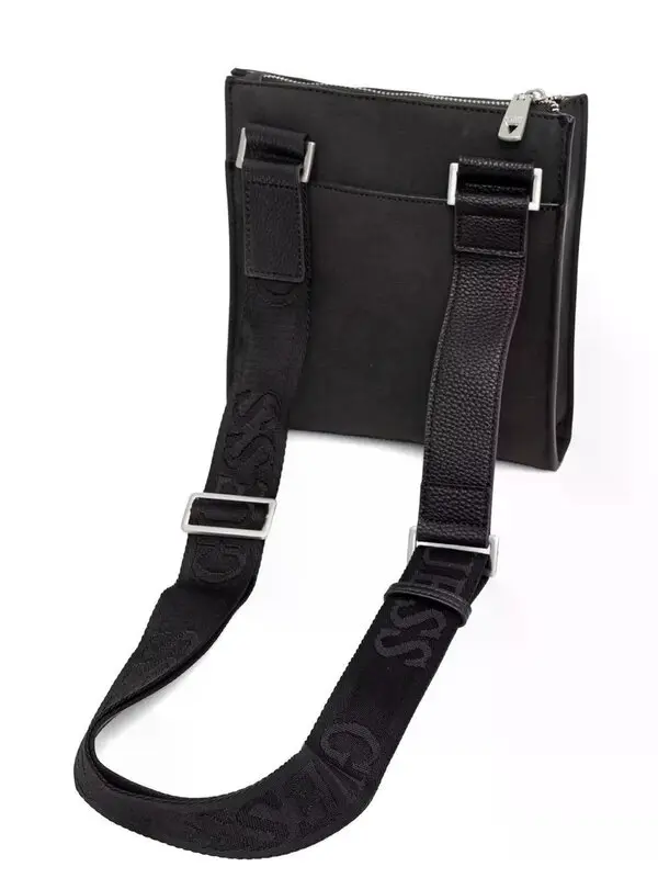 Guess Logo-plaque Zip-pocket Messenger Bag