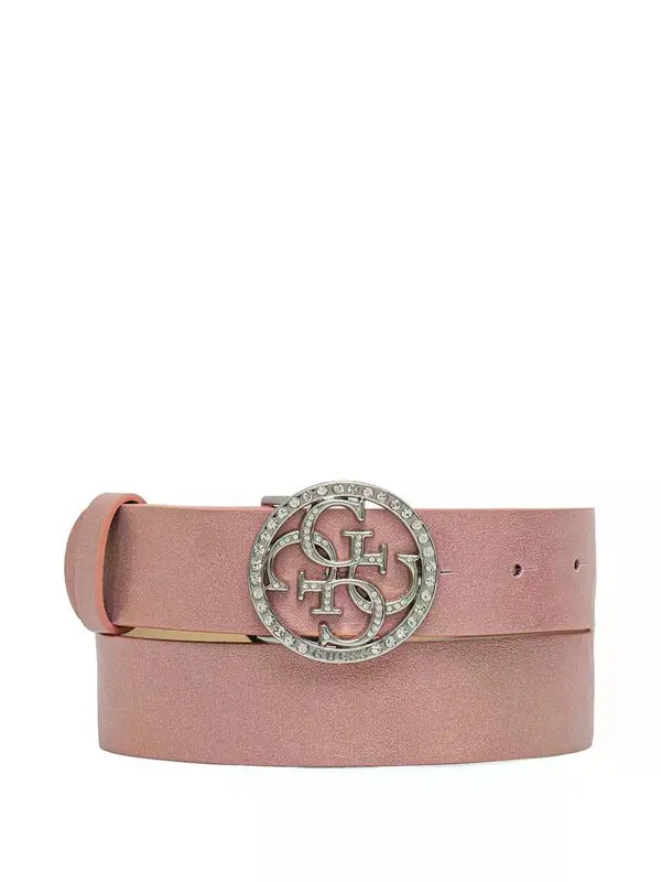 Guess Embellished Logo Belt - Pink