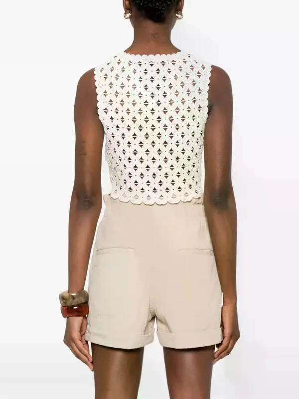 Sandro Beaded Crochet Vest