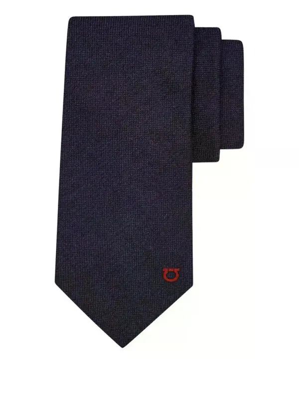 FERRAGAMO Embroidered-logo Neck Tie
