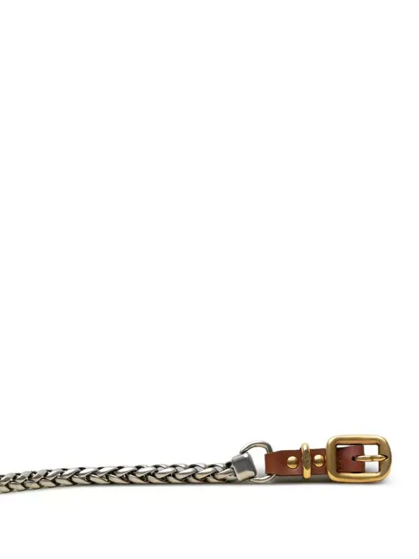 Miu Miu Buckle-detail Chain-link Necklace - Brown