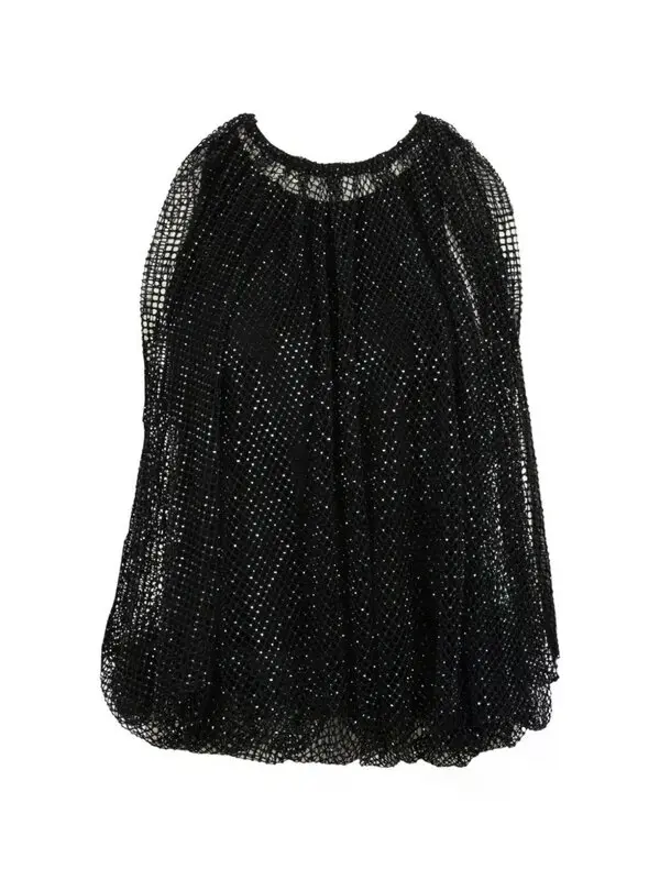 Sportmax Nodo Crystal-embellished Top - Black