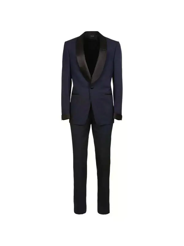 TOM FORD Shawl-lapel Suit - Blue