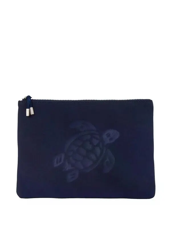 Vilebrequin Pool Embossed-turtle Clutch Bag - Blue