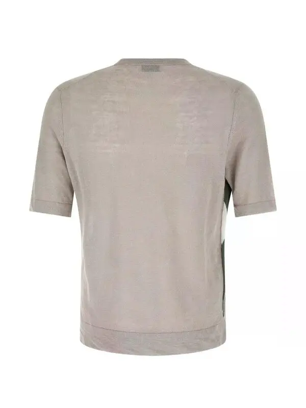 BALLANTYNE Argyle Jacquard T-shirt - Grey