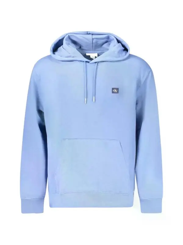 Calvin Klein Logo-patch Drawstring Hoodie - Blue