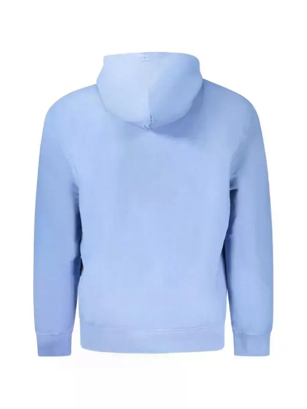 Calvin Klein Logo-patch Drawstring Hoodie - Blue