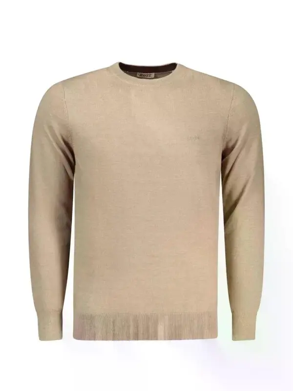 RIFLE Embroidered Logo Fine-knit Sweater - Neutrals