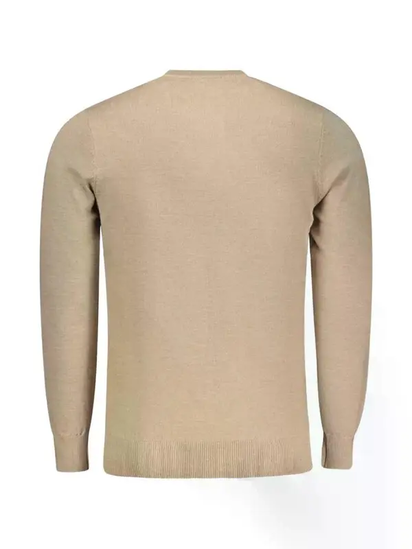 RIFLE Embroidered Logo Fine-knit Sweater - Neutrals
