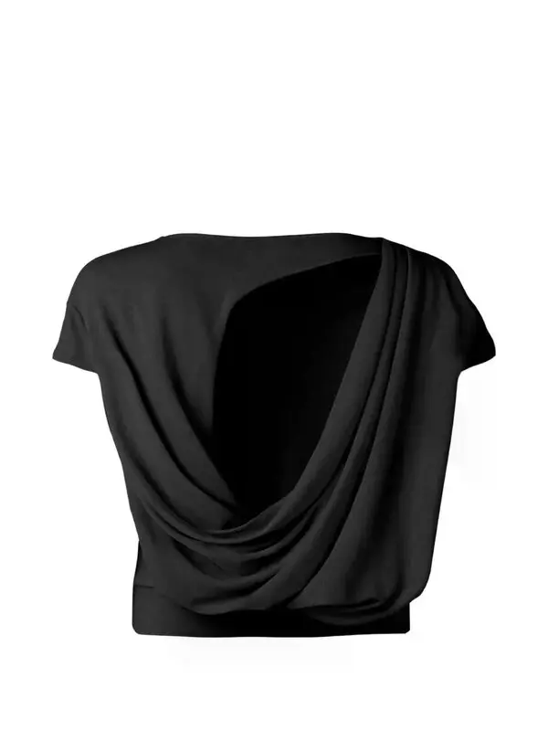 Jacquemus Le Haut Mistral Draped-back T-shirt - Black