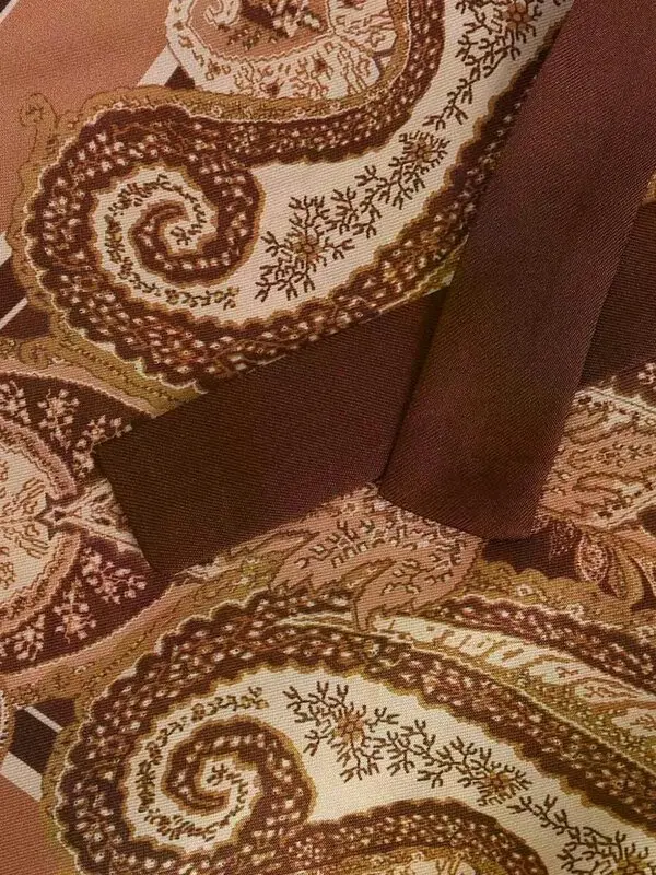 Zimmermann Luna Paisley-print Silk Trousers - Brown