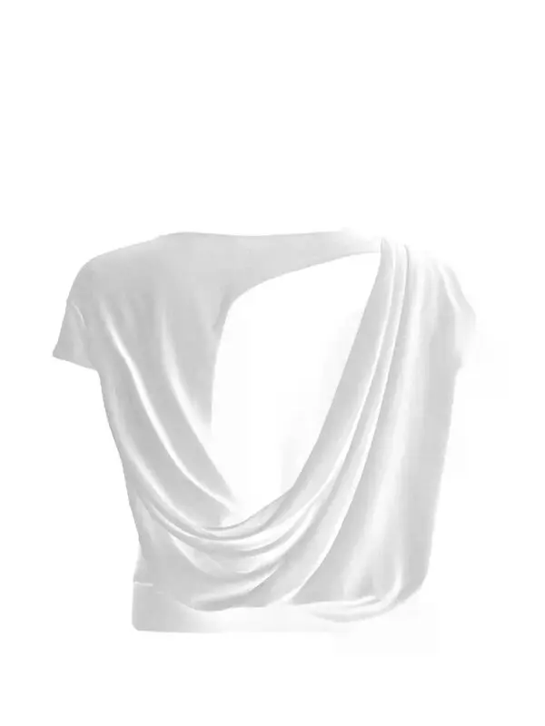 Jacquemus Le Haut Mistral Draped T-shirt - White