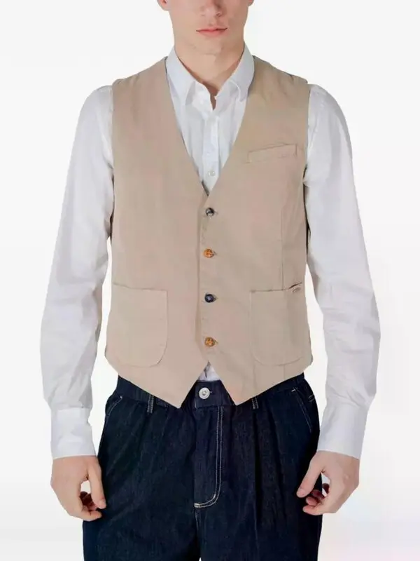 GIANNI LUPO Button-front Waistcoat