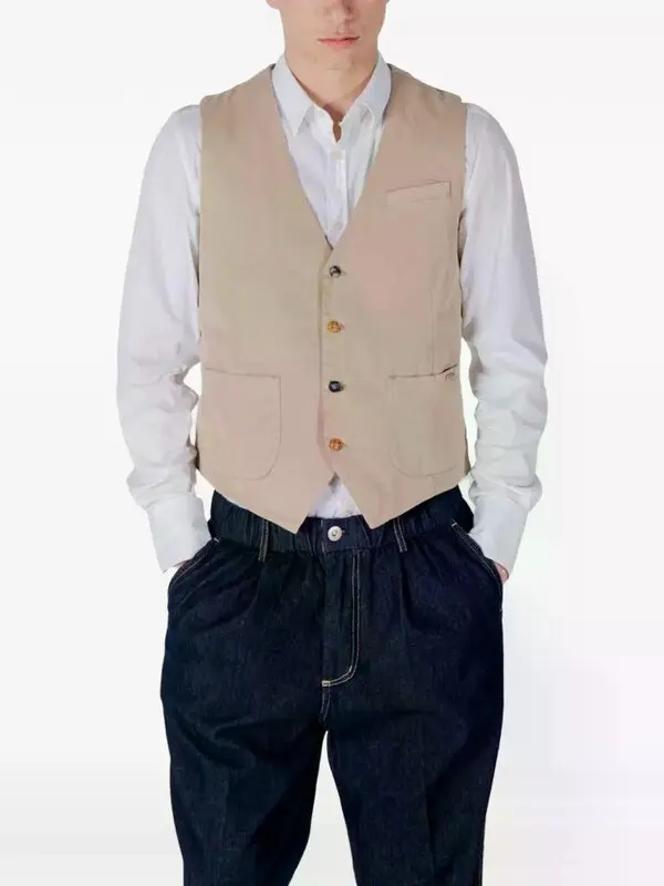 GIANNI LUPO Button-front Waistcoat