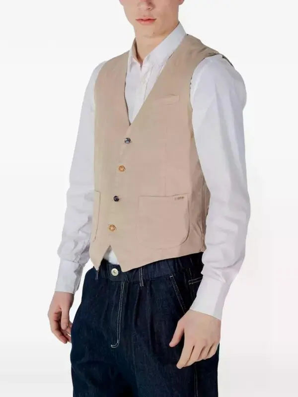 GIANNI LUPO Button-front Waistcoat