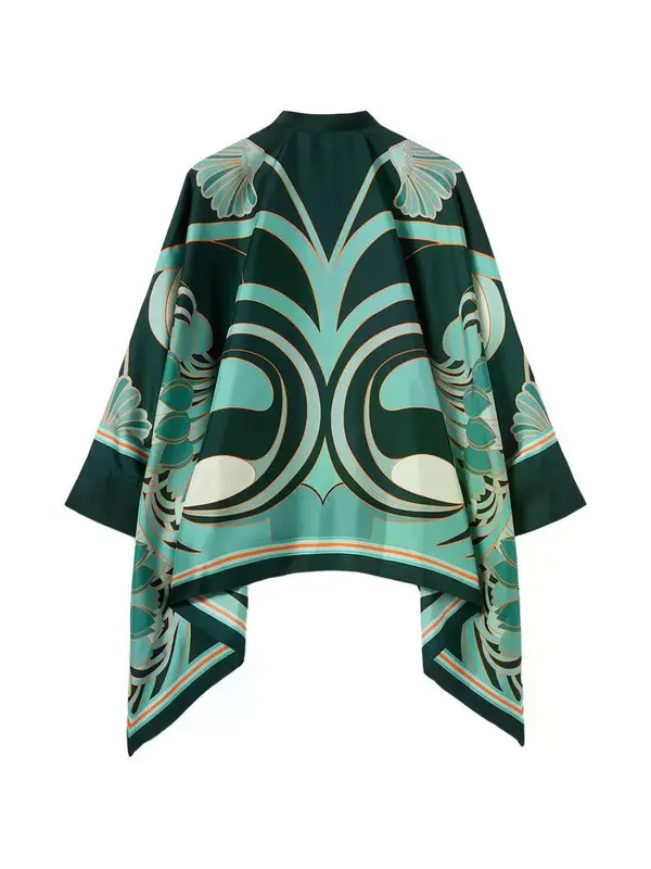 La DoubleJ Floral-print Foulard Shirt - Green