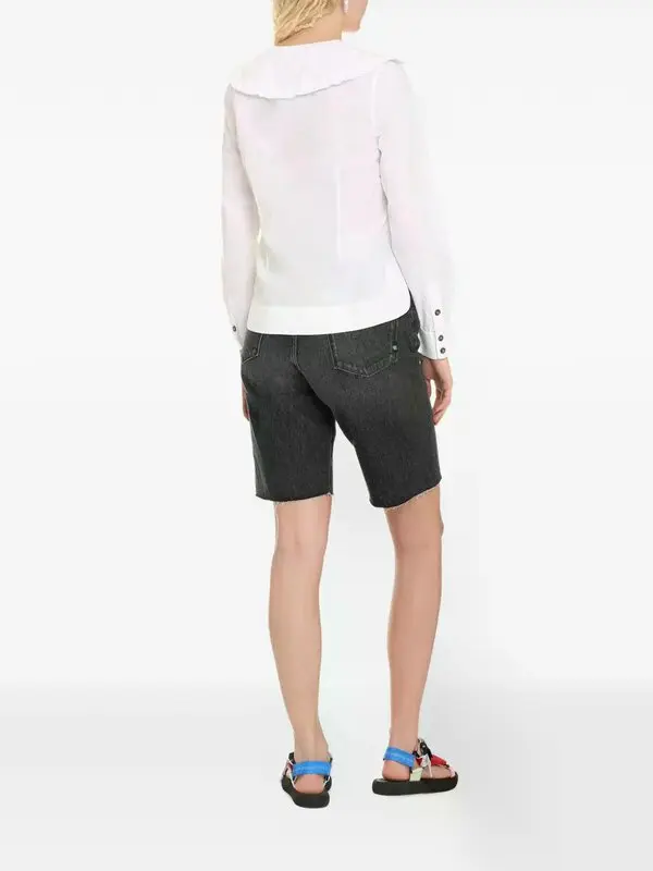 GANNI Ruffled Oversized-collar Shirt