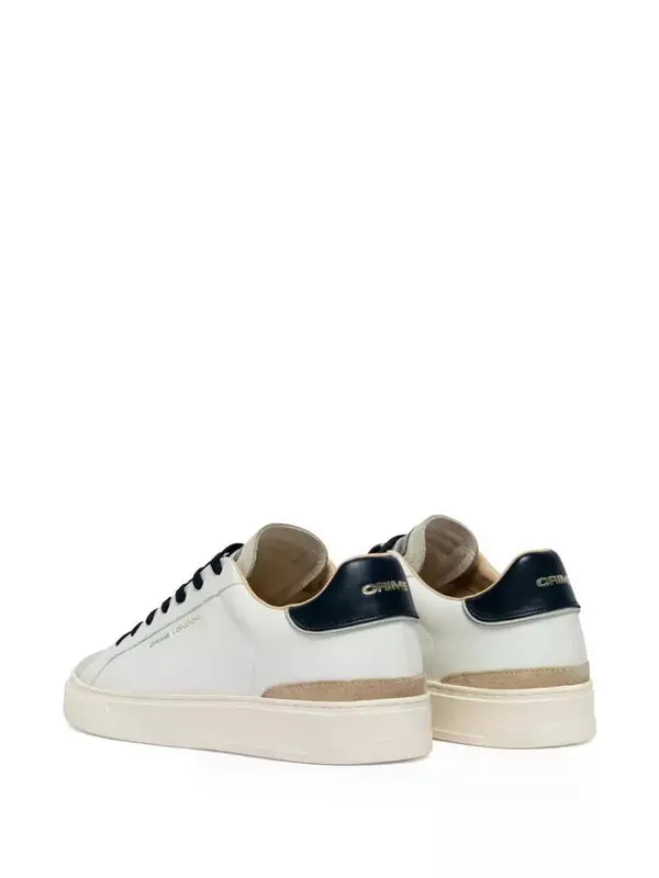 CRIME LONDON Blade Suede-paneled Sneakers - White